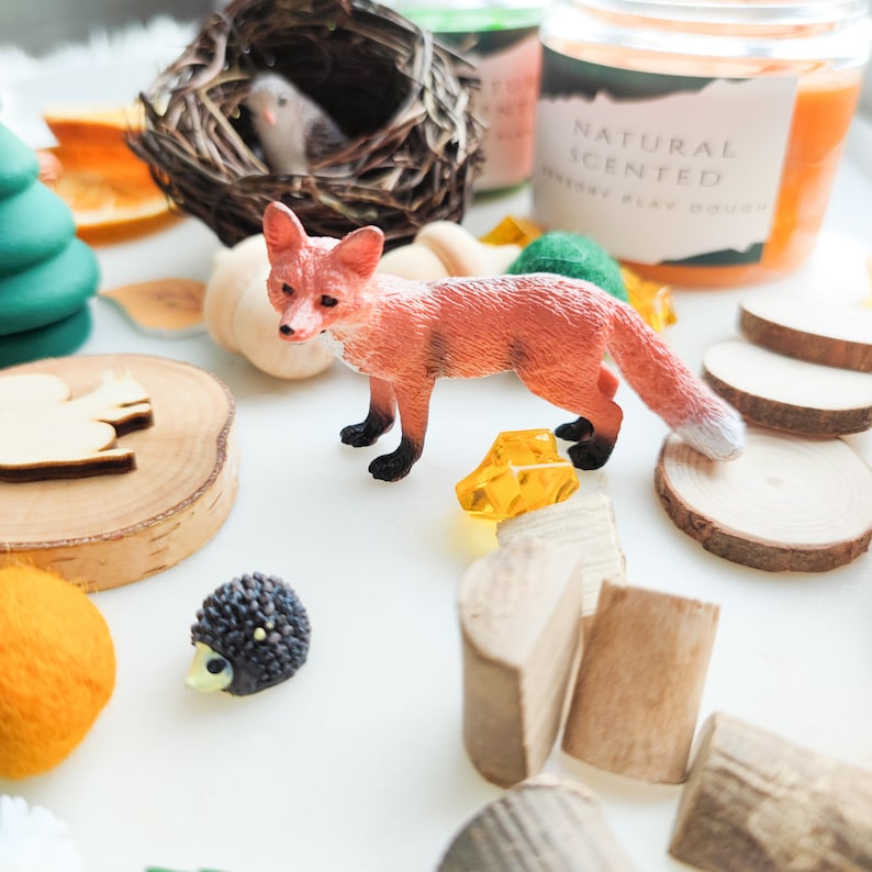 Fox Play Dough Kit. Fall Sensory Activity for Kids. Play Dough - Etsy