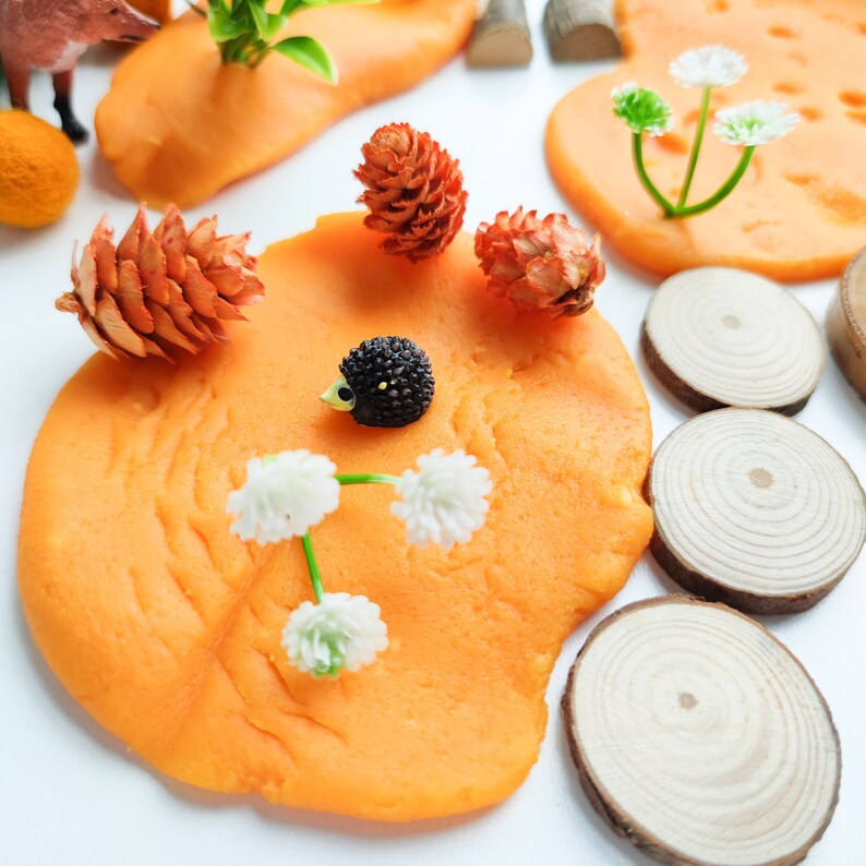 Fox Play Dough Kit. Fall Sensory Activity for Kids. Play Dough - Etsy