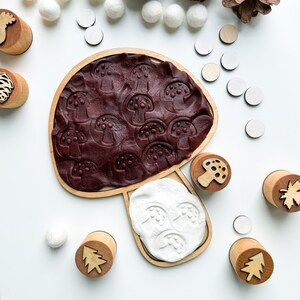 Wooden Mushroom Play Tray. Mushroom Play Board for Sensory Play ...