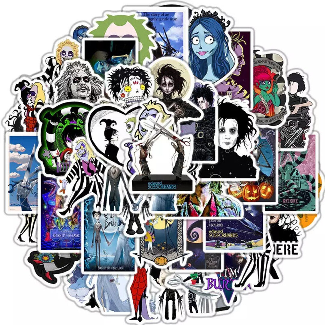 Tim Burton Inspired Stickers DIY Classic Movie Horror Stickers for ...