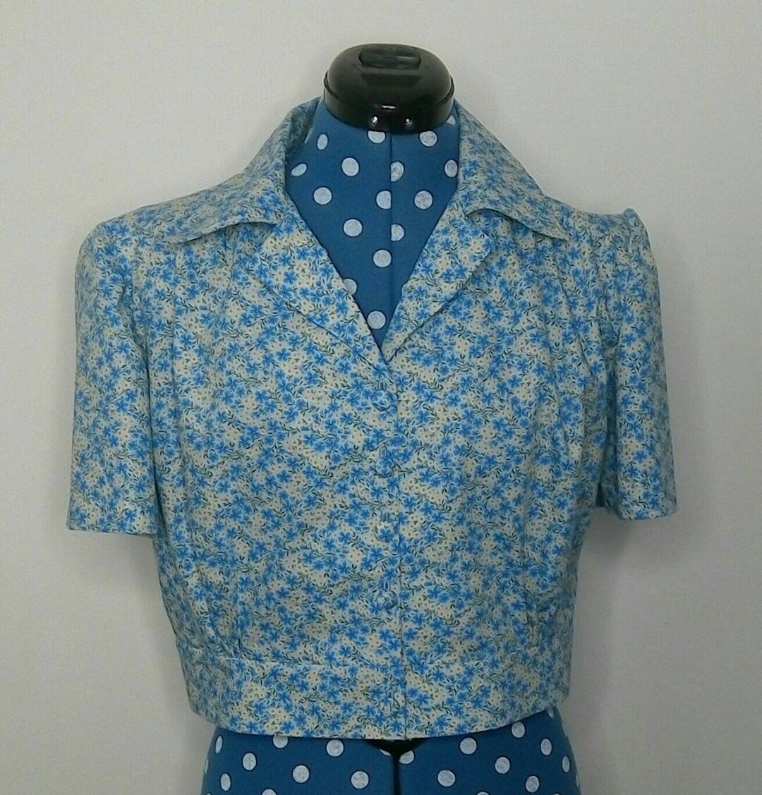 VINTAGE SUMMER BLOUSE | Retro Floral Shirt for Women | Size 14 Vintage ...