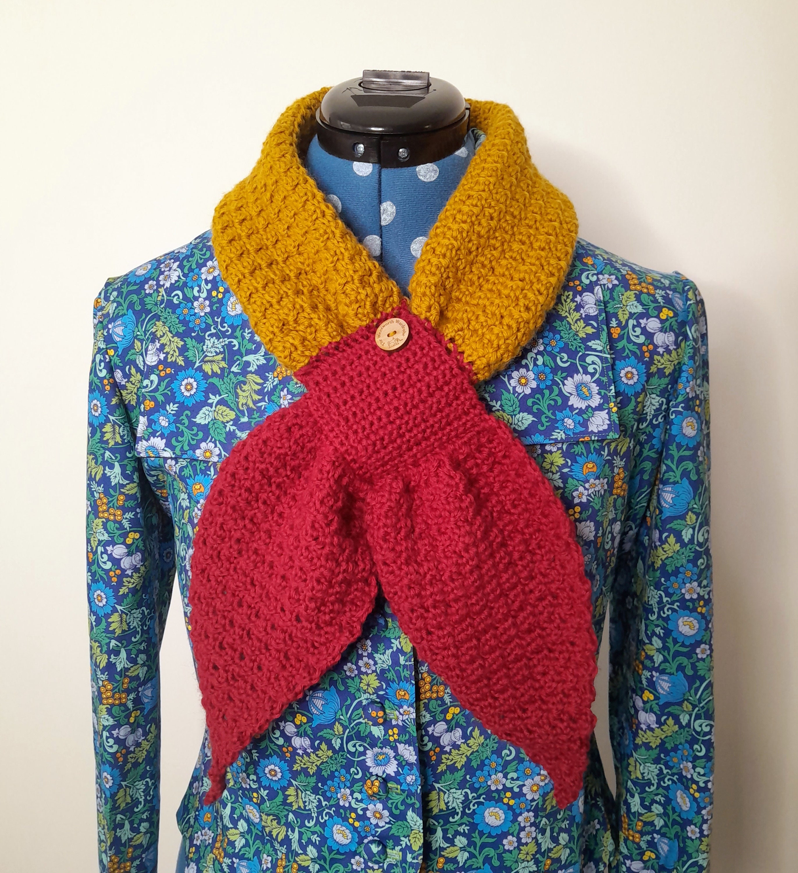 Scarf Vintage Style Crochet Marple Scarves Autumn Winter Wool Alpaca ...