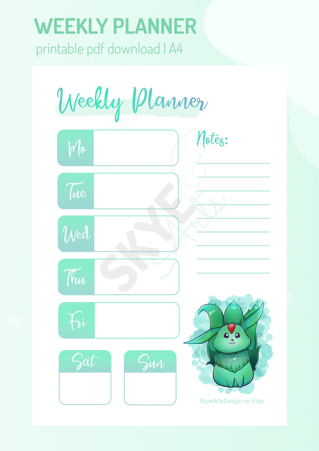 Digital Weekly Planner - Etsy