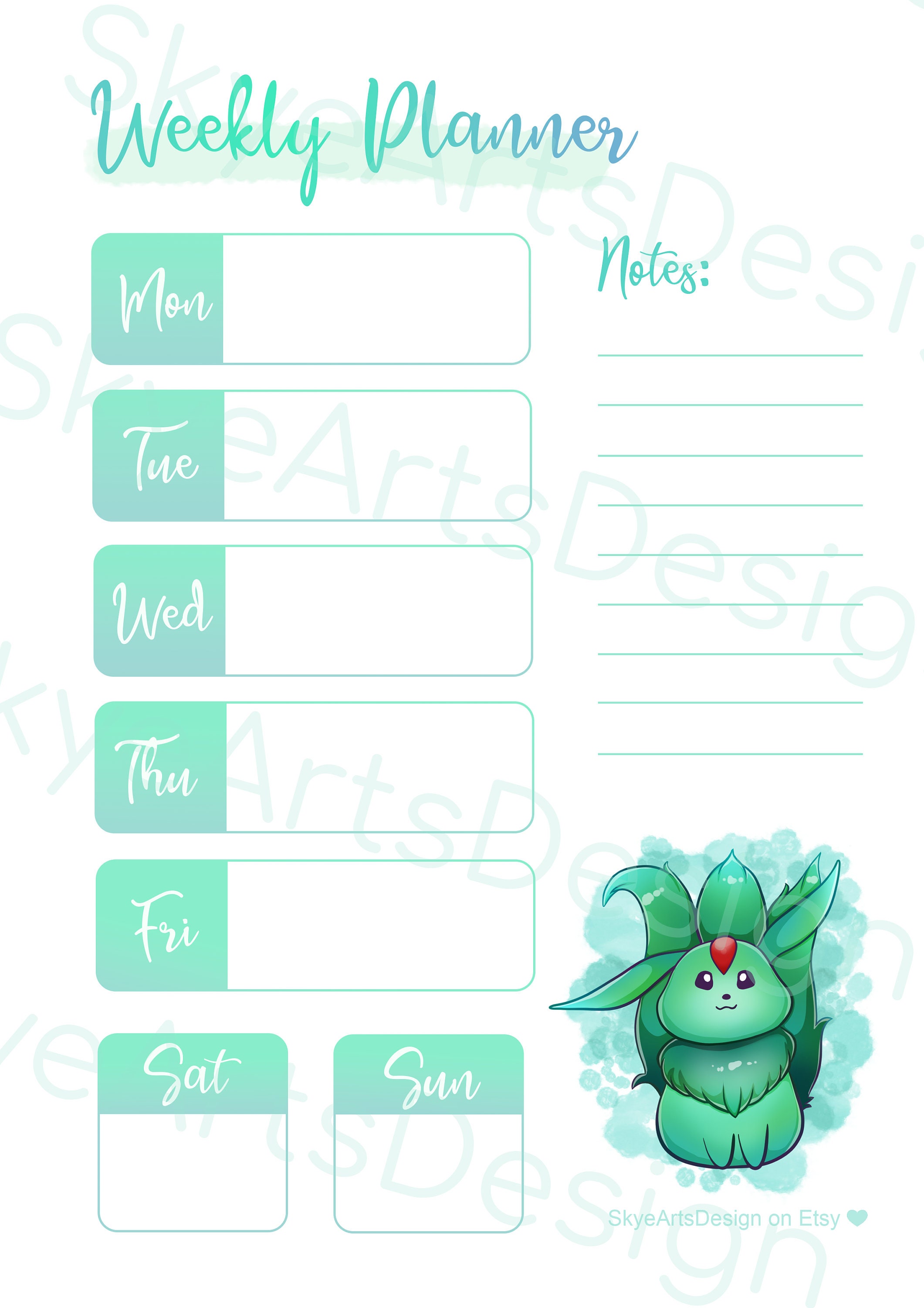 Digital Weekly Planner - Etsy