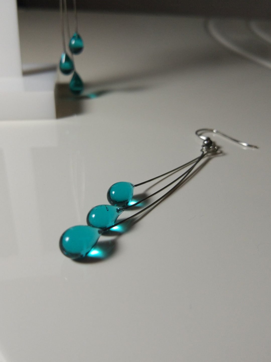 Turquoise Water Drop Earrings Tear Dangle Earrings Gift for - Etsy