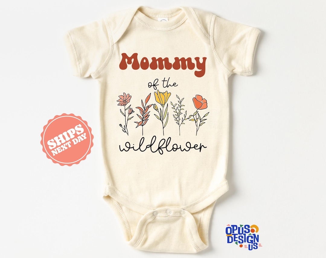Personalized Little Wildflower Baby Onesie®, Custom Flower Baby Outfit ...