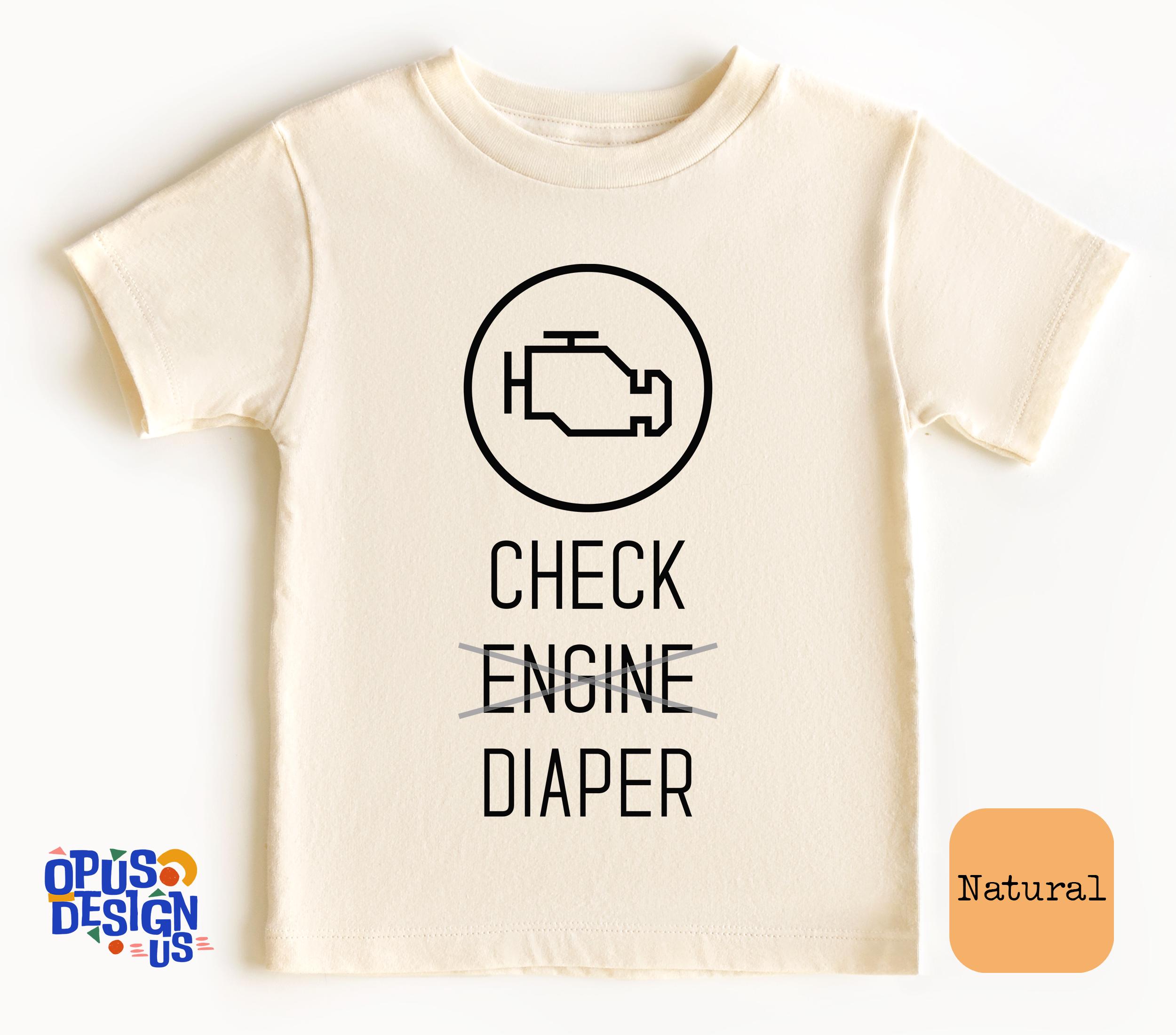 Check Engine Baby Onesie®, Funny Diaper Baby Bodysuit, Cute Mechanic ...