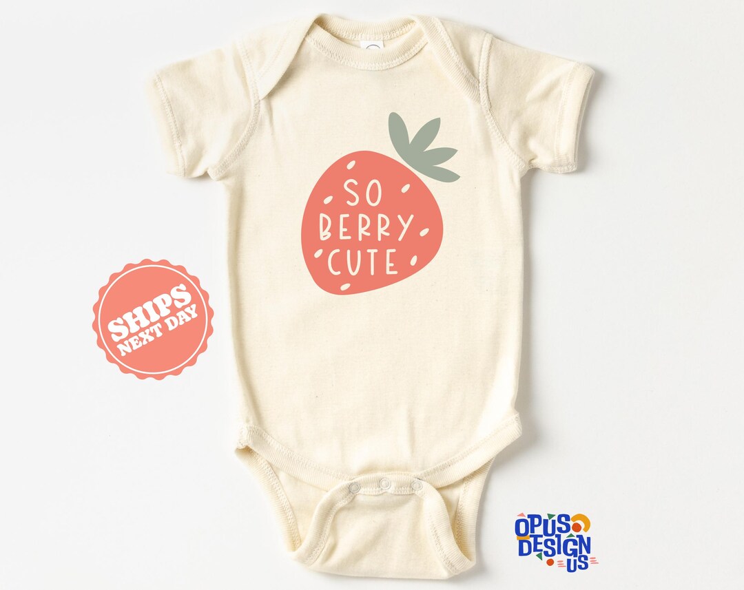 So Berry Cute Baby Onesies®, Cute Strawberry Baby Bodysuit, Brand so ...