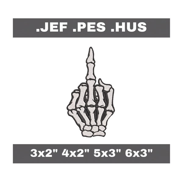 Skeleton Middle Finger Pes - Etsy