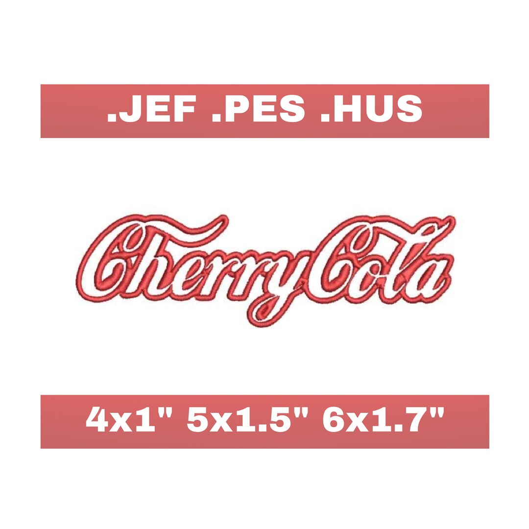 Cherry Cola Embroidery Design - 3 Sizes - JEF, PES, HUS - Etsy