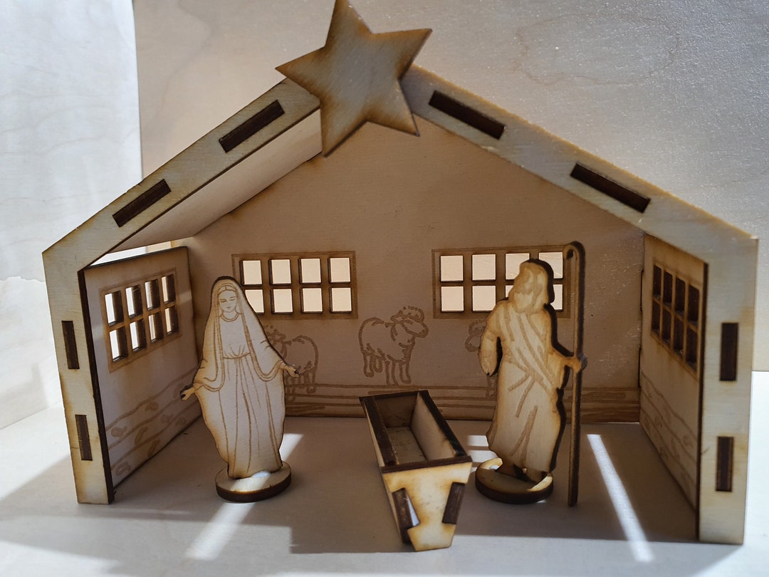 Christmas Nativity Scene 3D File Svg, Pdf, Dxf Christmas Decoration - Etsy