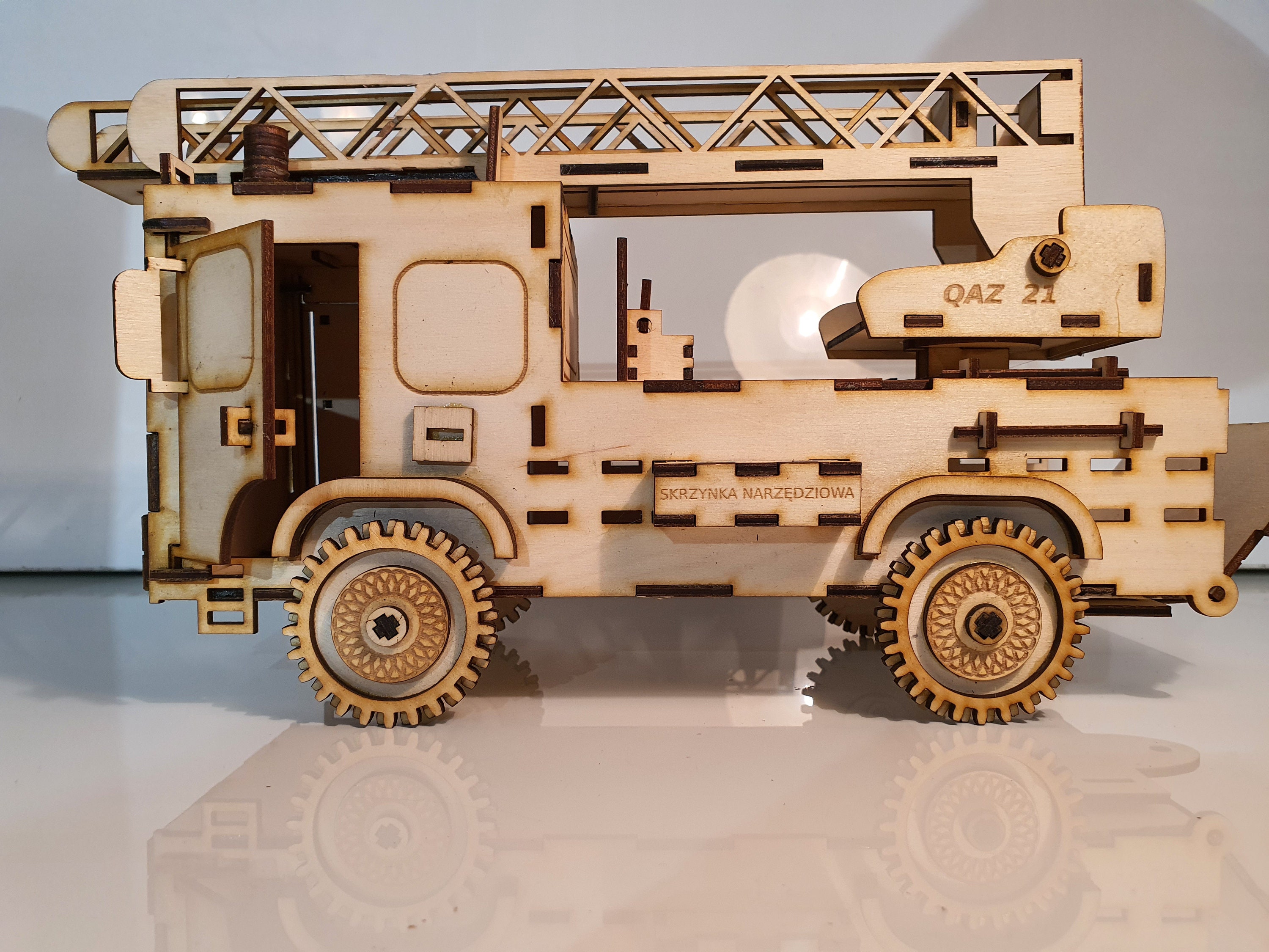 Cnc Laser Cutting Toy Fire Truck 3d. Svg, Pdf, Dxf File A Gift for a ...