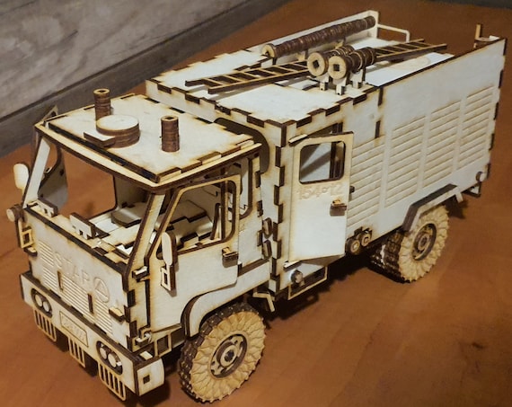 Star 244 CNC Laser Cutting Toy Fire Truck 3D . Svg File Gift | Etsy