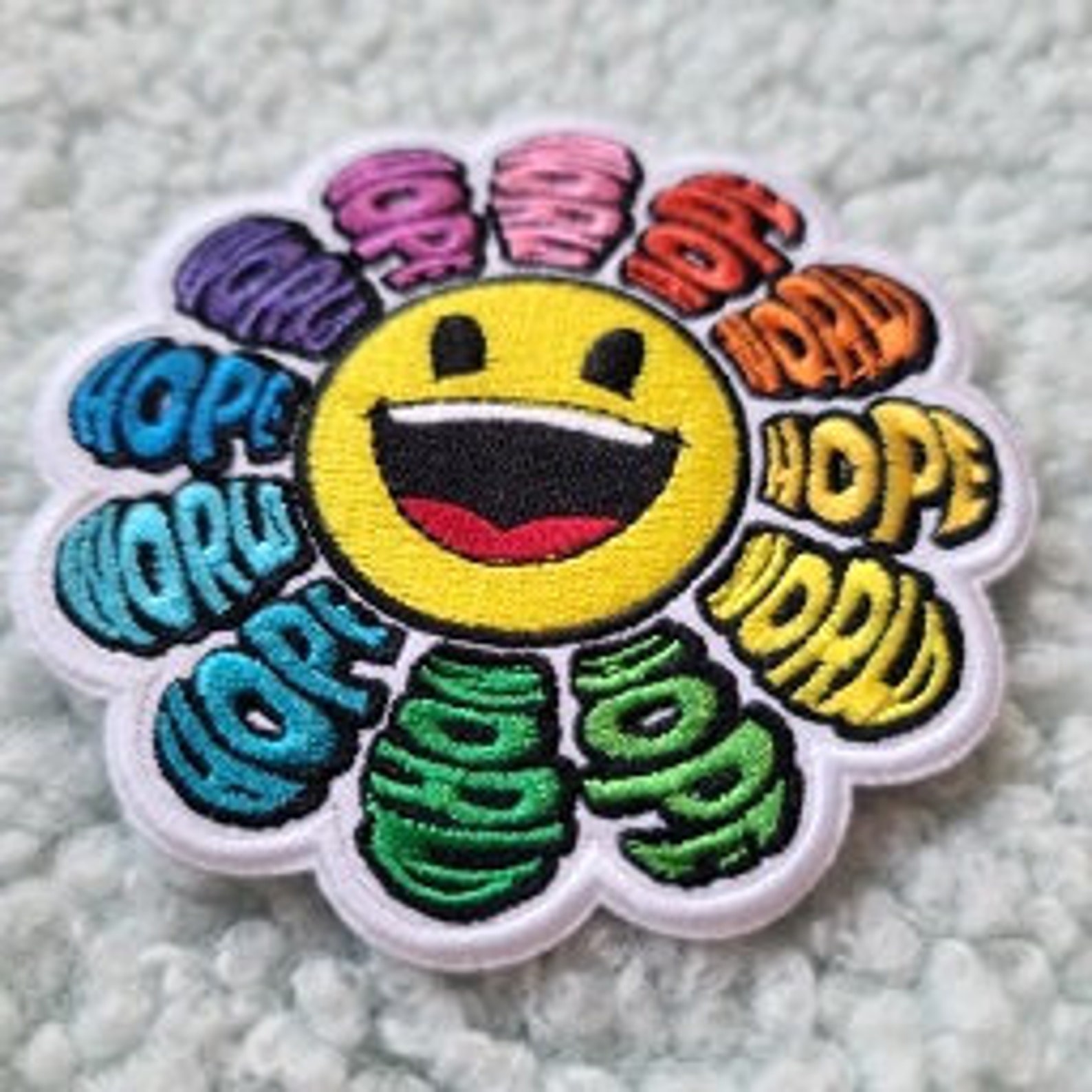 Hope World Hobicore Embroidered Iron-on Flower Patch - Etsy
