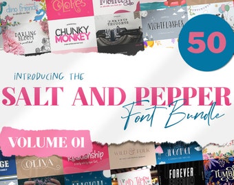 Salt and Pepper Font - Etsy