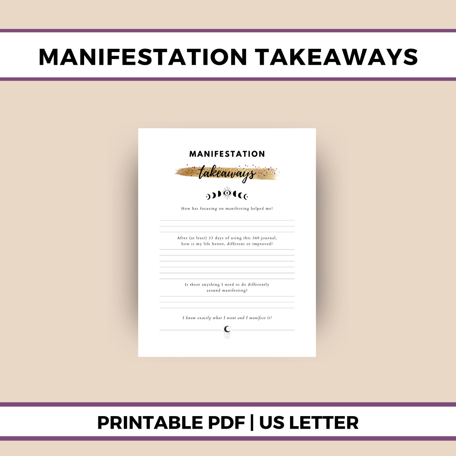 369 Manifestation Journal Printable, 369 Method, Manifesting Guide, Law ...