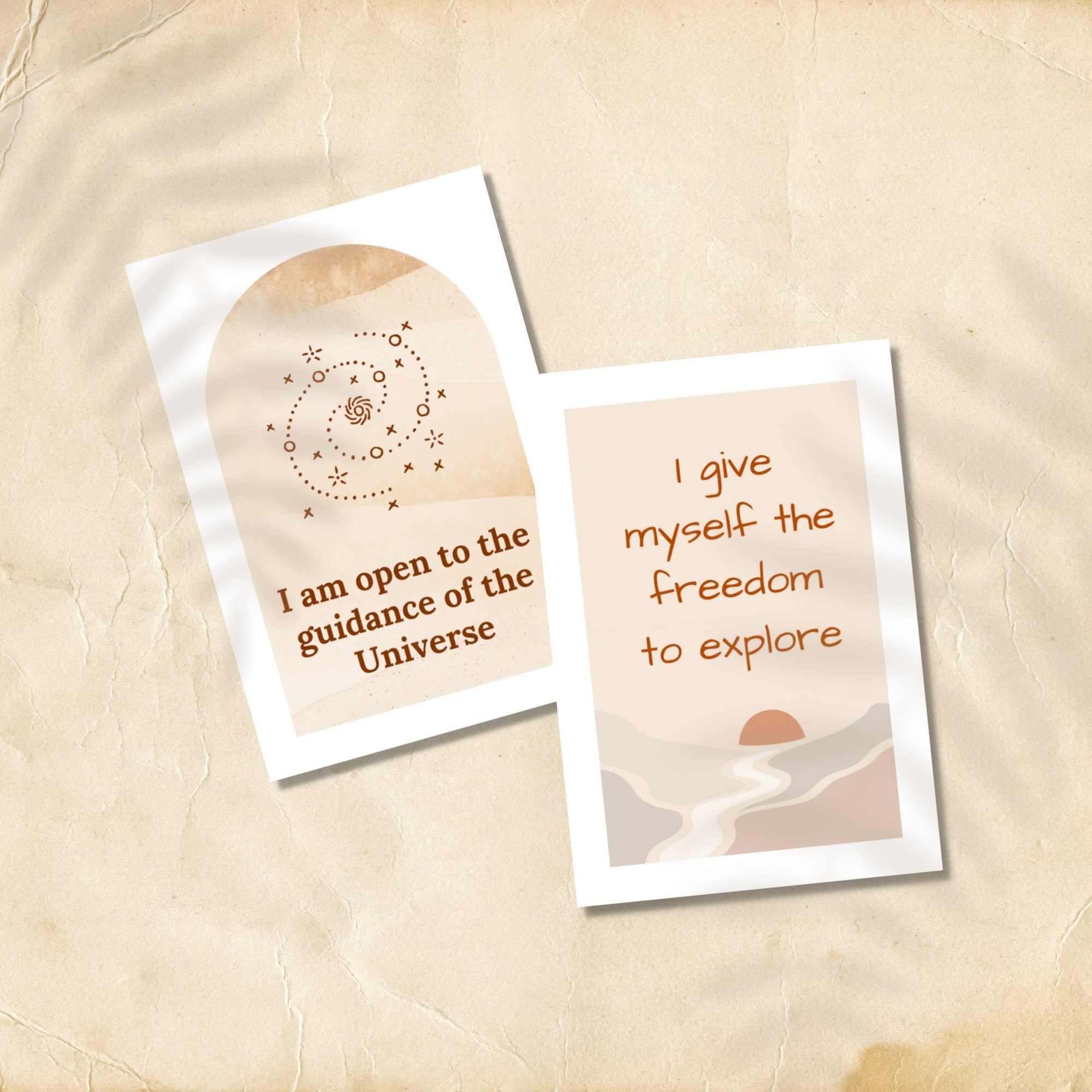 Boho Affirmation Cards Printable, Self Love Cards, Motivational Cards ...