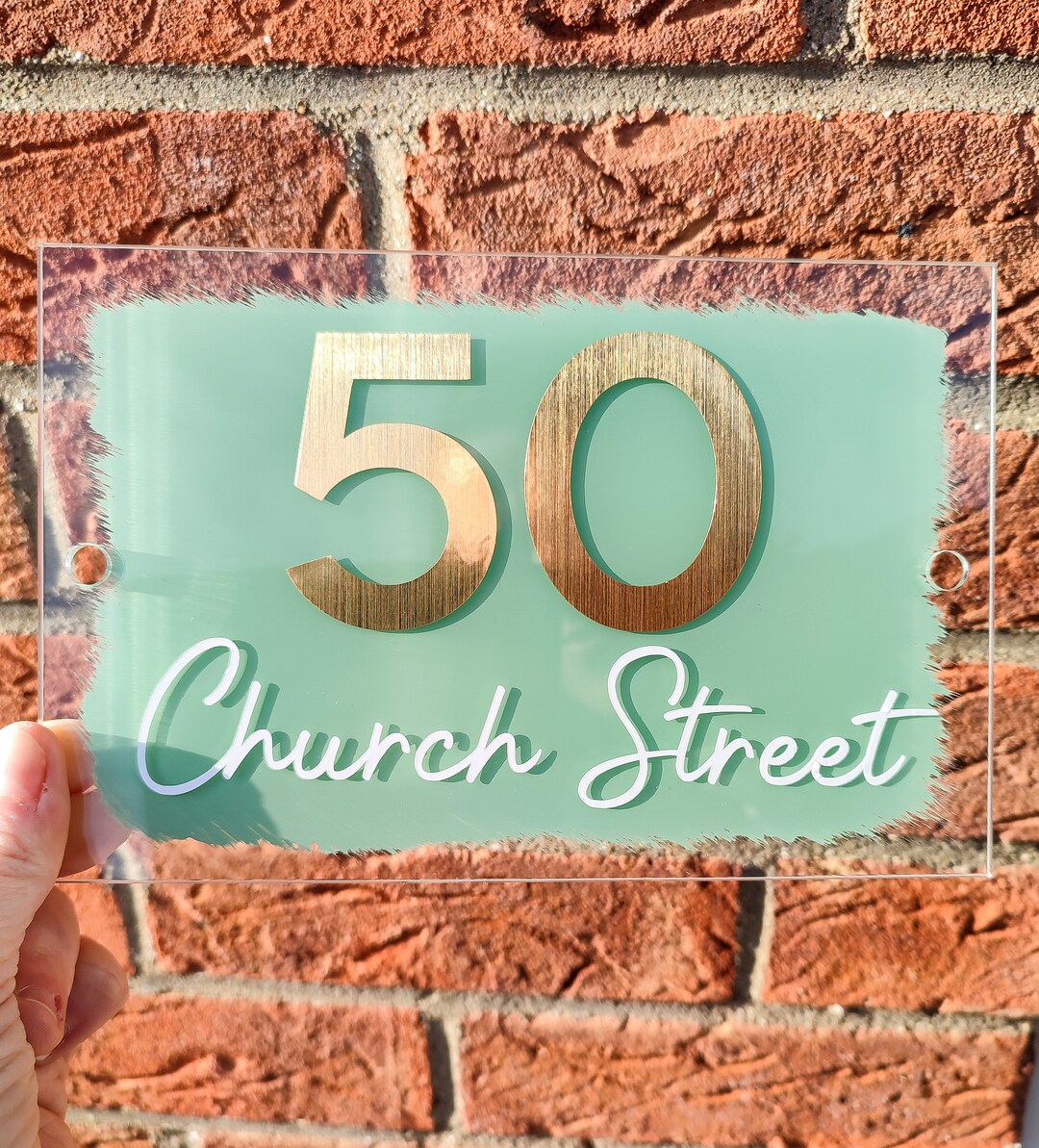 Personalised House Number/street Signs Any Colour Background and Text ...