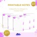 DIGITAL PAPER Pink Water Lily Printable Stationery A4 Lined Paper ...