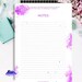DIGITAL PAPER Pink Water Lily Printable Stationery A4 Lined Paper ...