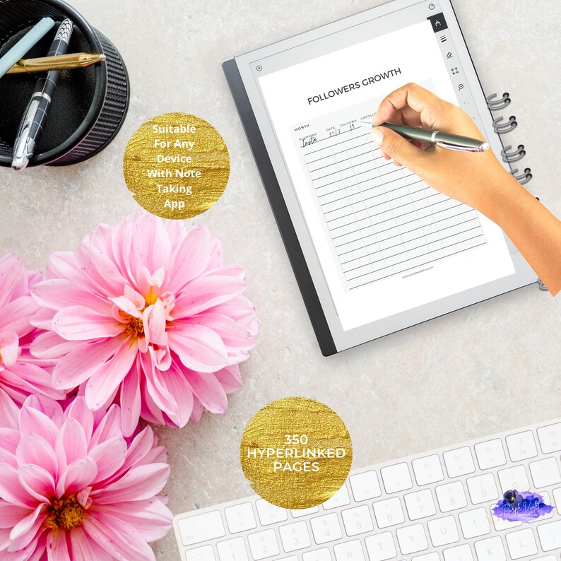 Pink Digital Planner SOCIAL MEDIA Planner Content Calendar - Etsy