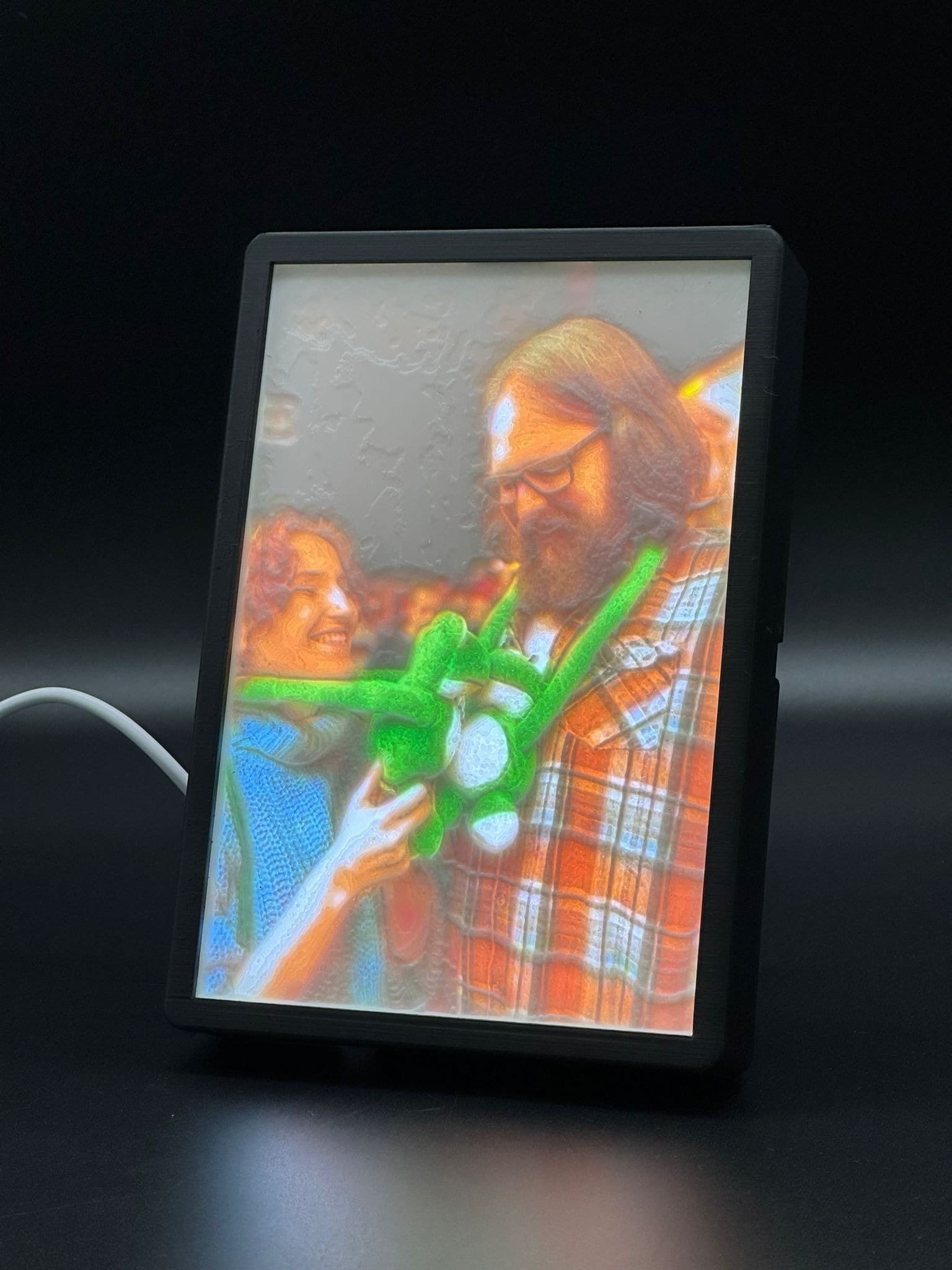 3D Lithograph Print With LED Lighting Color or Black-and-white Perfect ...