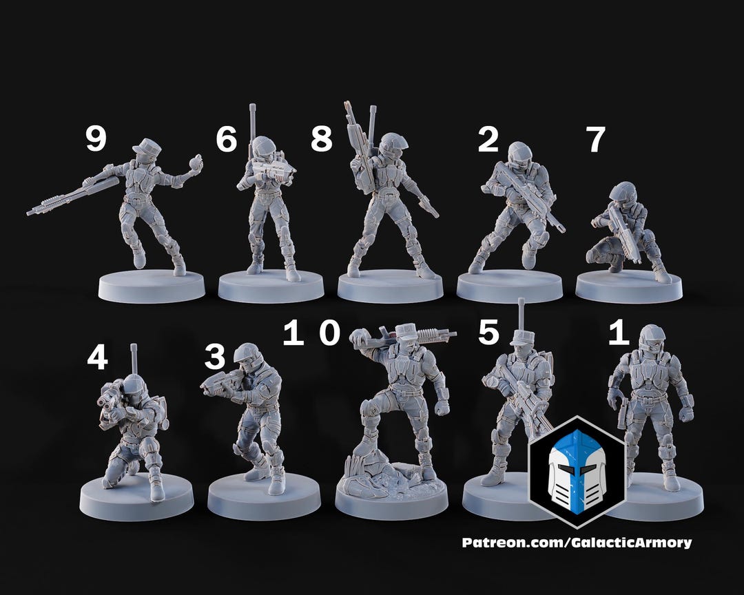 Halo UNSC Marines Miniatures | Tabletop | Sci-fi Wargaming Figures - Etsy