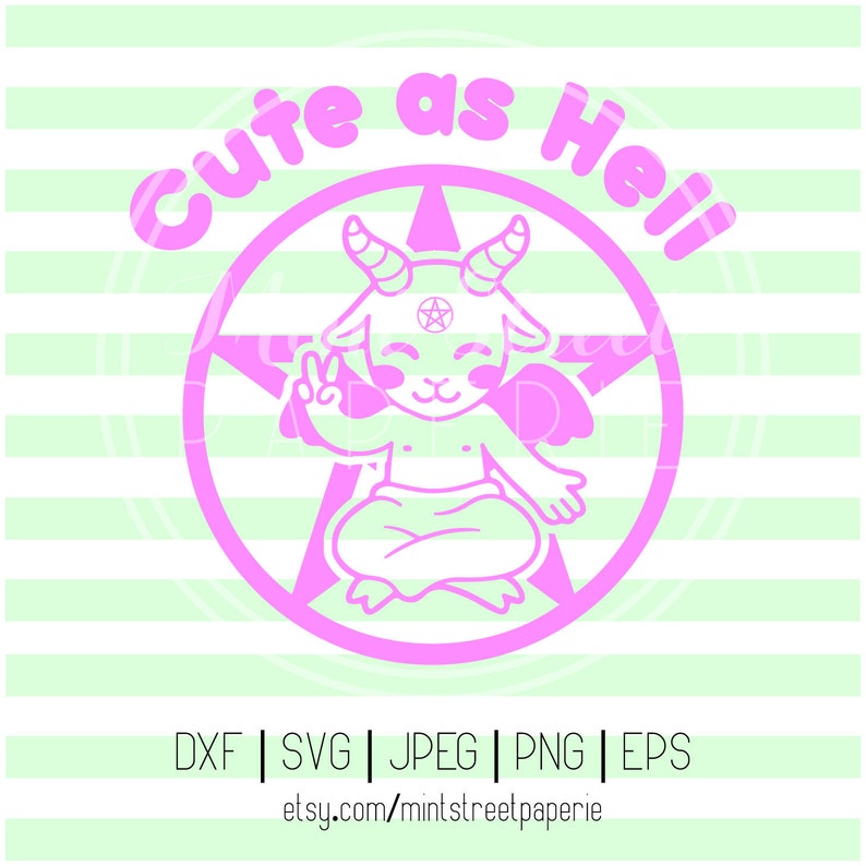 Cute as Hell Cut File Package Dxf Svg Jpeg Png Eps | Etsy UK