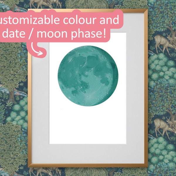 Moon Painting - Etsy