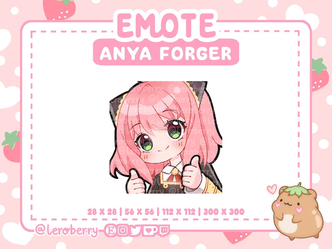 Anya Forger Emote Thumbs up | Emote for Twitch/discord/youtube | Stream ...