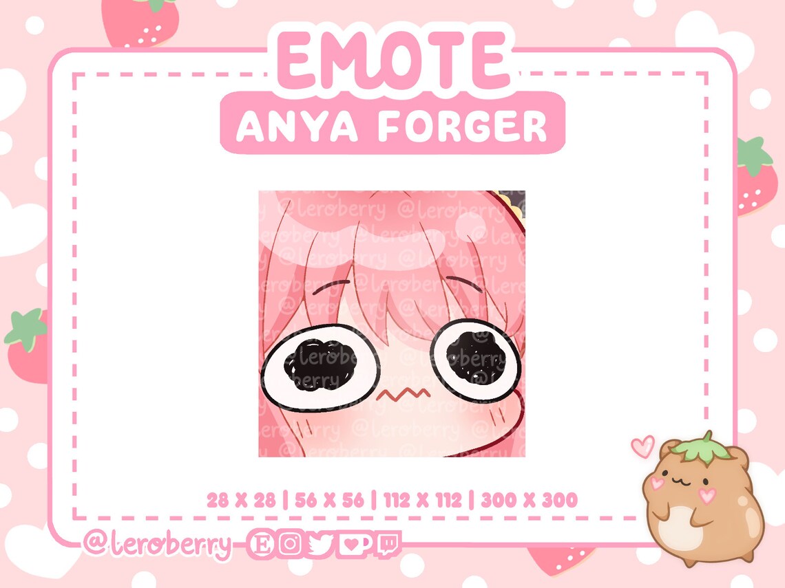 Anya Forger Emote Shook Emote for Twitch/discord/youtube Stream Emote ...