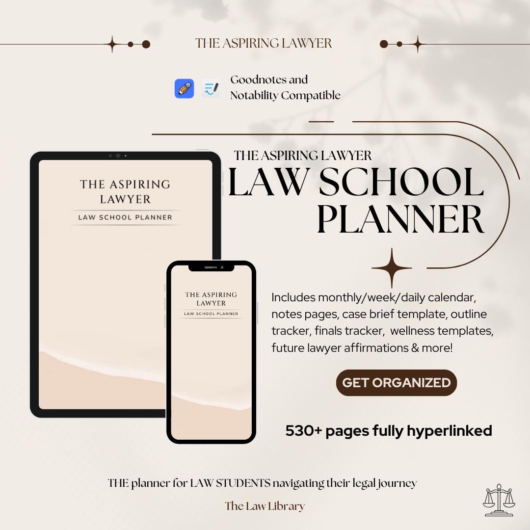 Ultimate LAW SCHOOL PLANNER Includes Law School, Health and Wellness ...