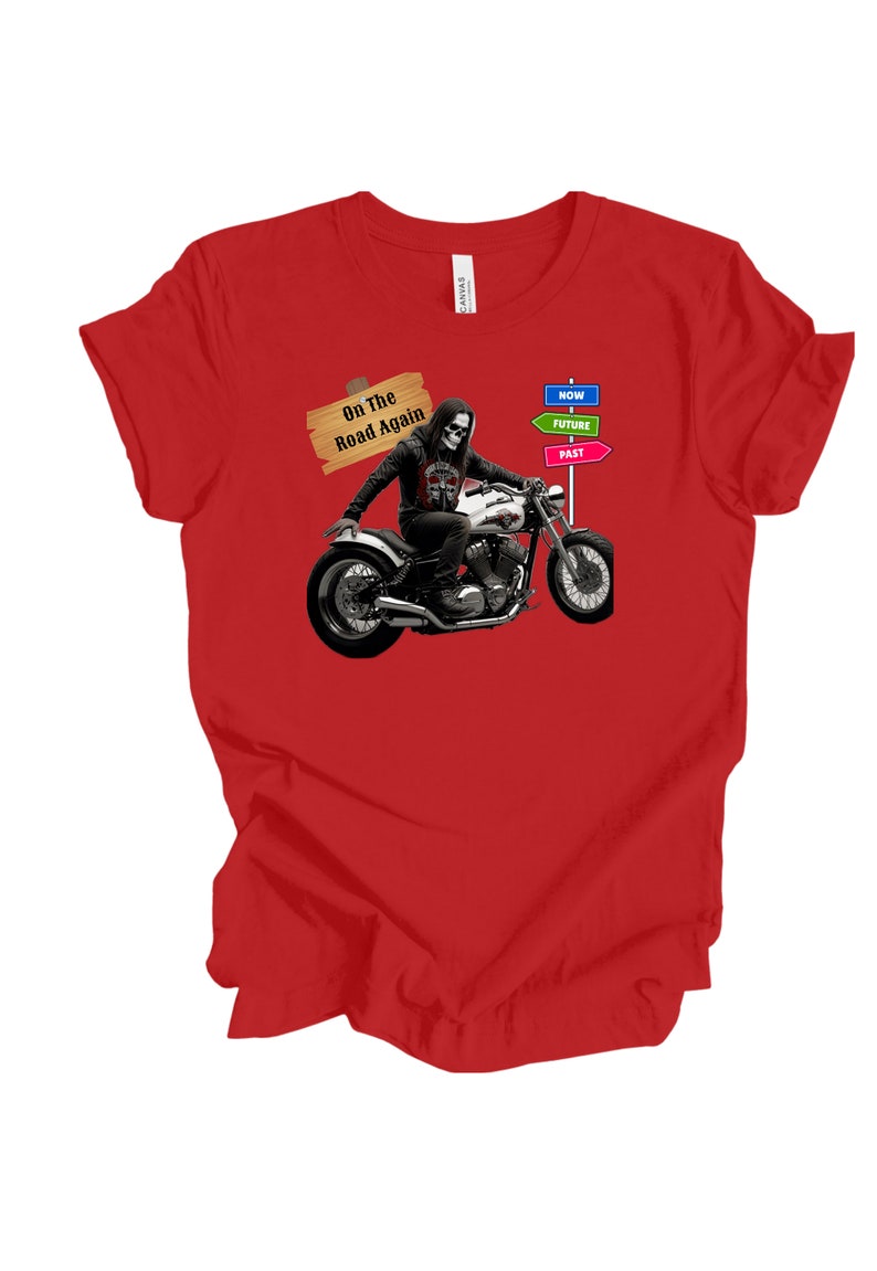 Motocycle and Skull Themed T-shirt, Punk Rock Tee, Heavy Metal Emo ...