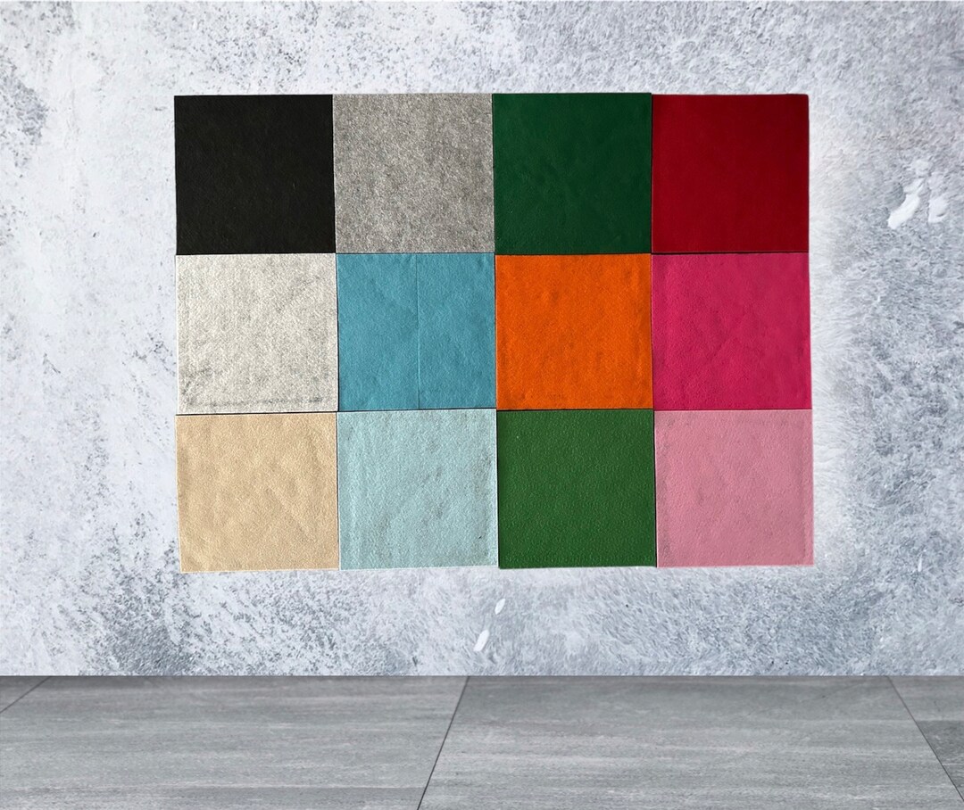 Square Acoustic Felt Panel for Sound Absorption Wall Tile Art eko ...