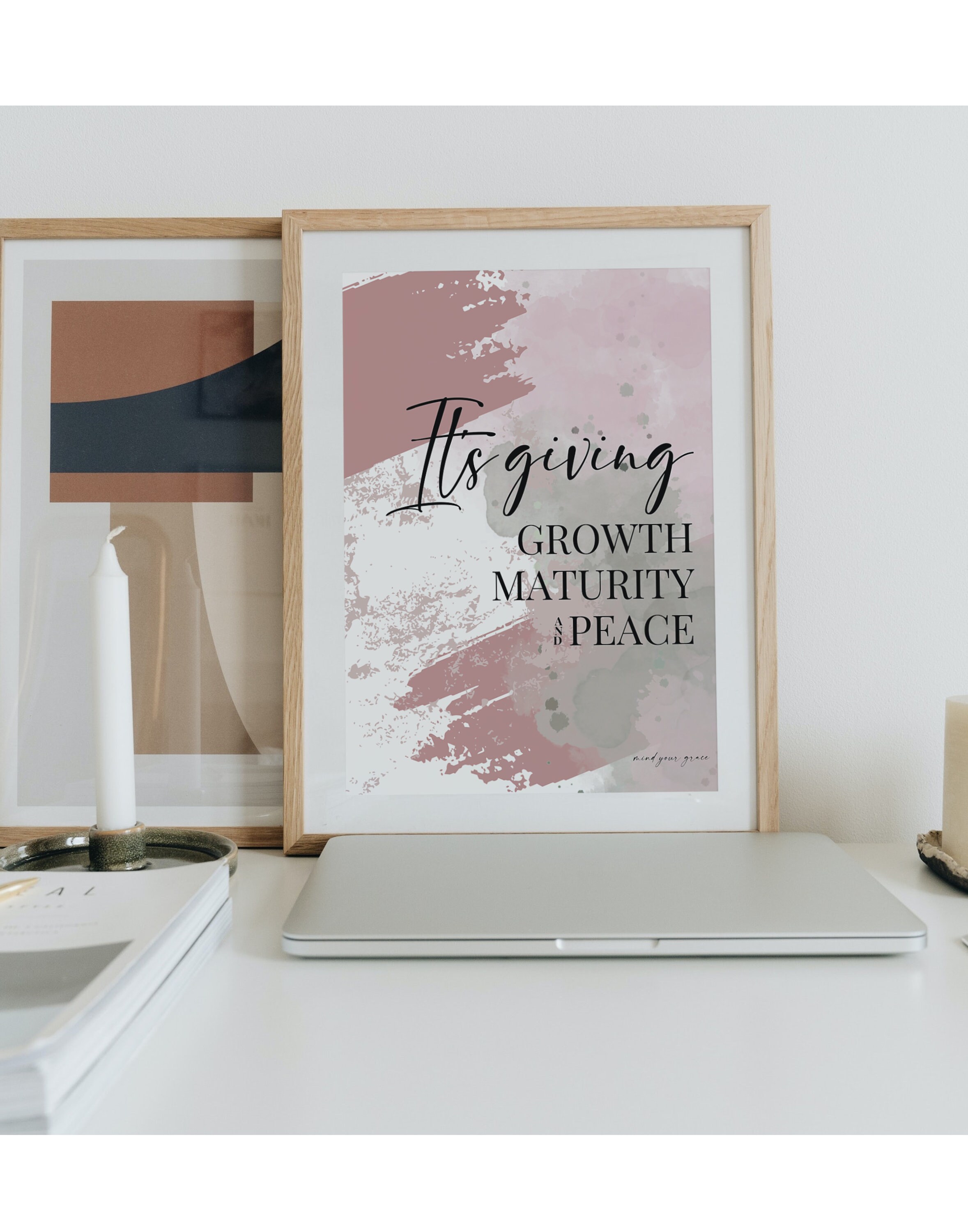 It's Giving Growth, Maturity, and Peace Digital Wall Art, Self Care ...