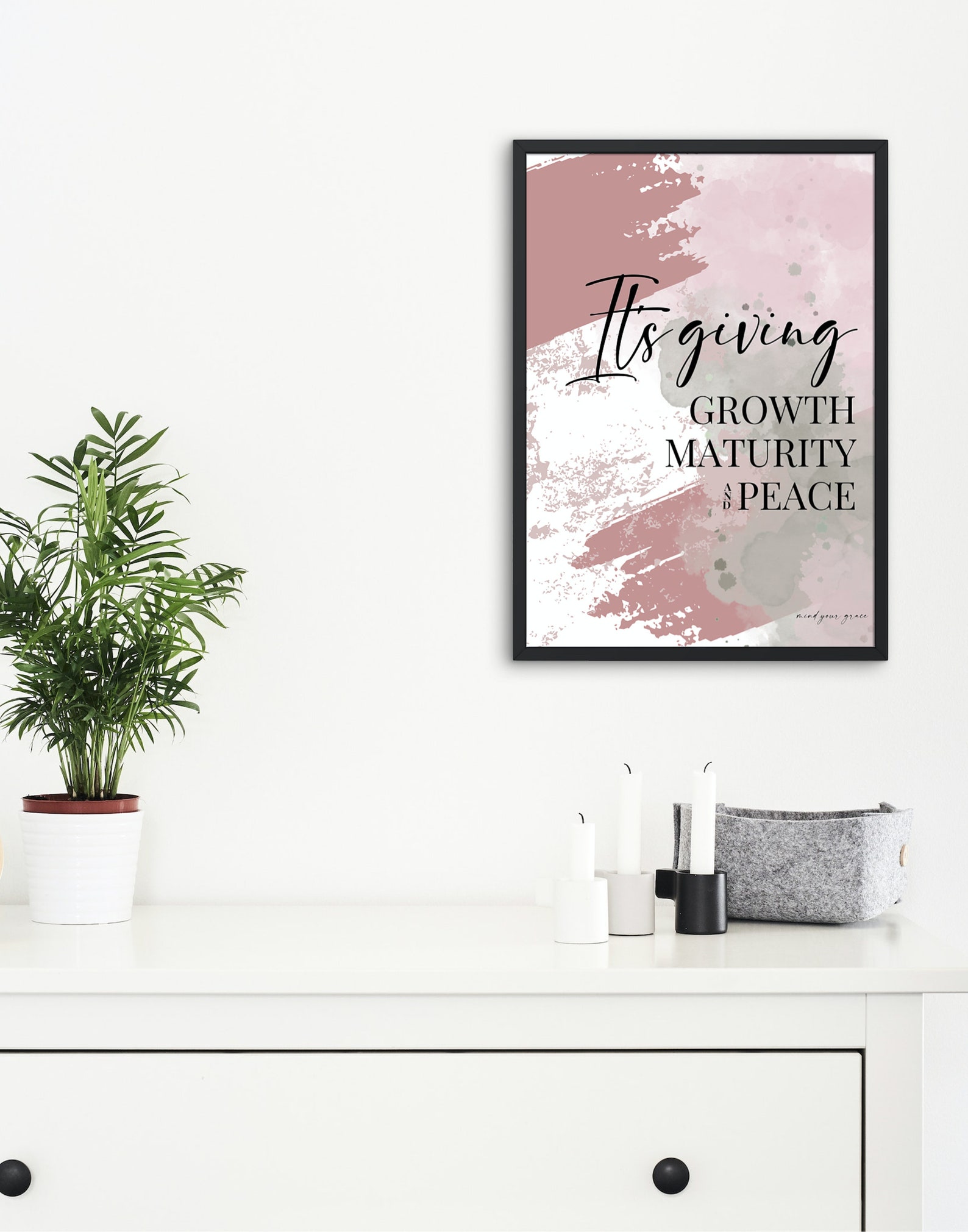 It's Giving Growth, Maturity, and Peace Digital Wall Art, Self Care ...