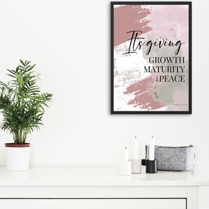 It's Giving Growth, Maturity, and Peace Digital Wall Art, Self Care ...
