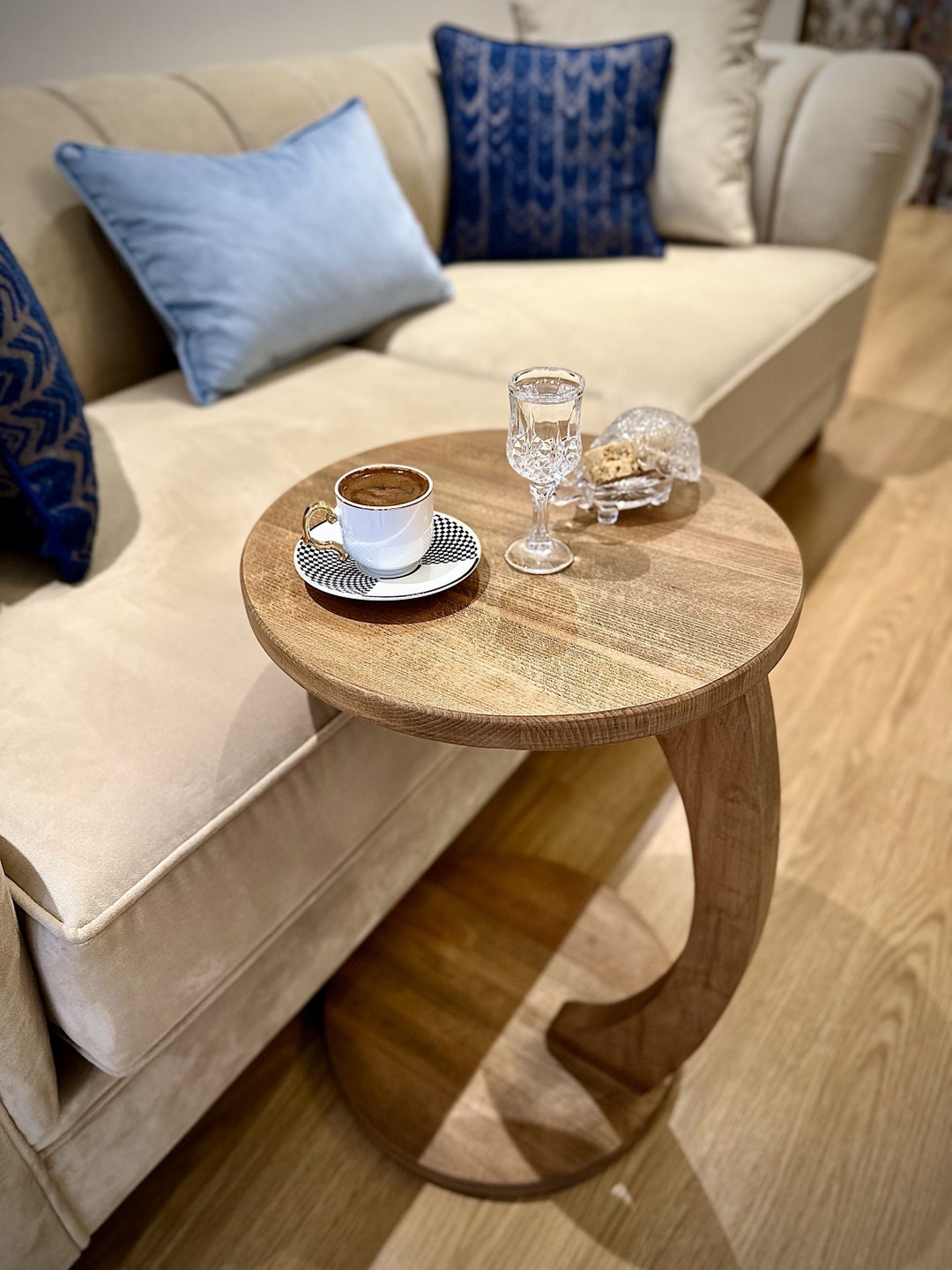 C Shaped Side/end Table, Sofa Side Table, Coffee Table for Living Room ...