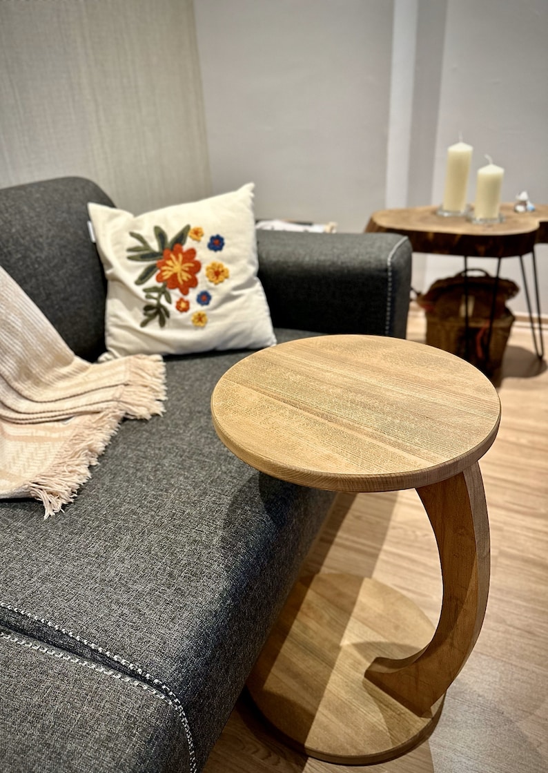 C Shaped Side/end Table, Sofa Side Table, Coffee Table for Living Room ...