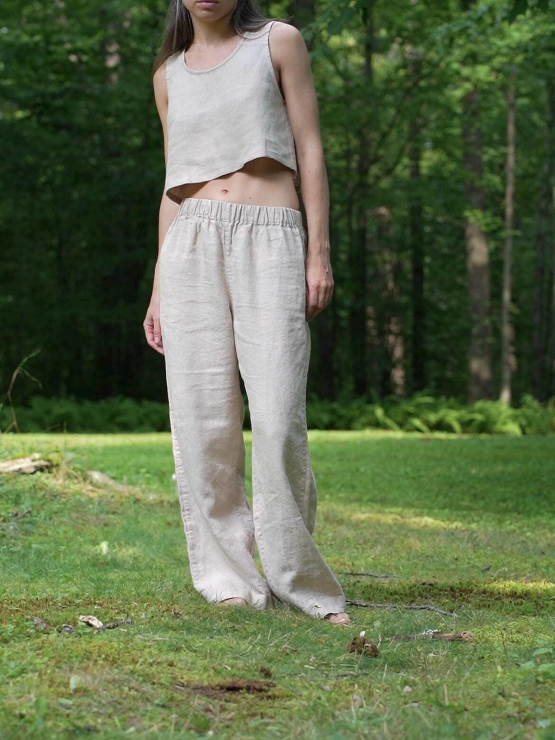 JADE High Waist, Full Length, Regular Fit Summer Pants for Women ...