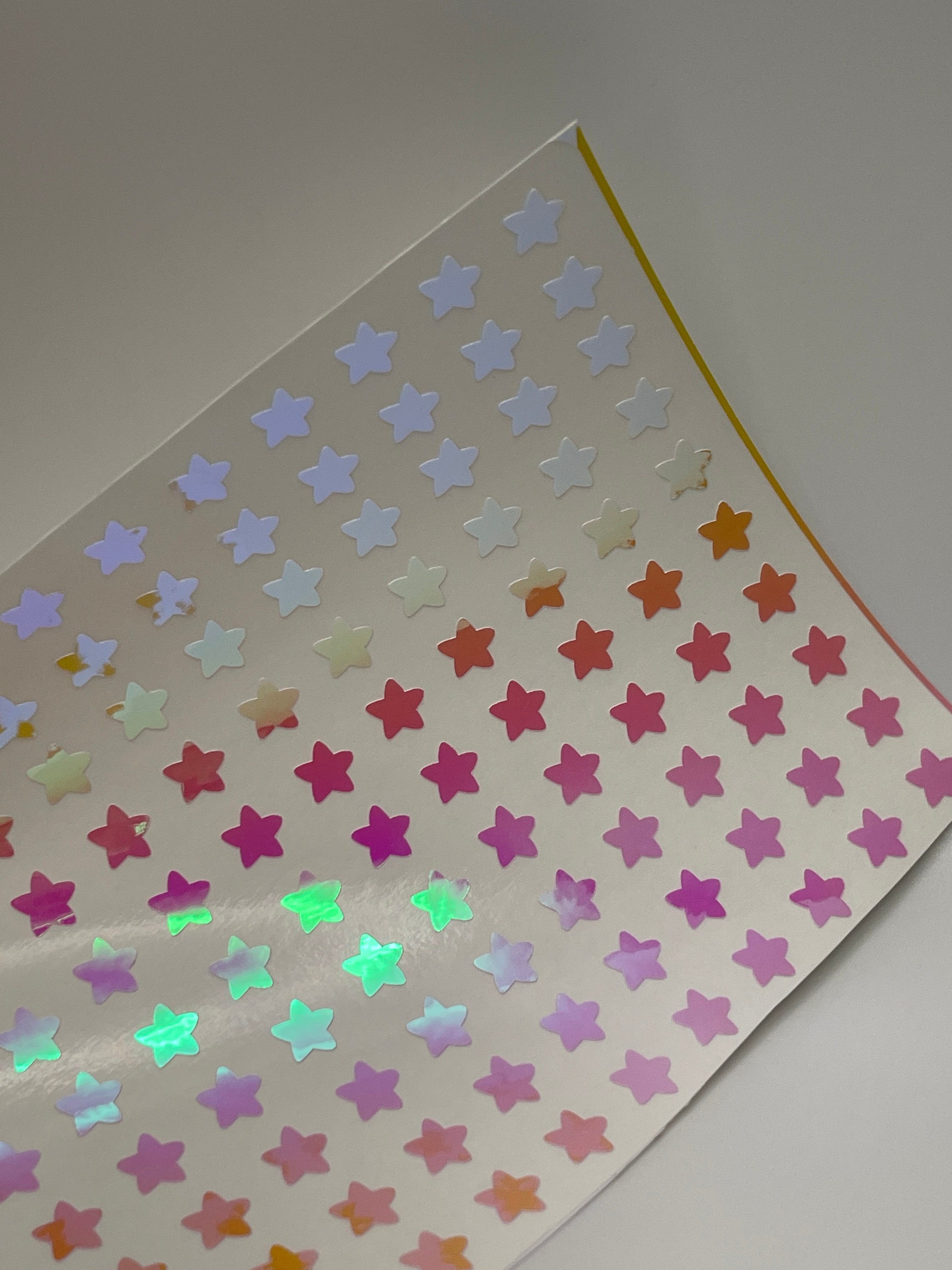 Opalescent Mini Star Sticker Sheet - Etsy