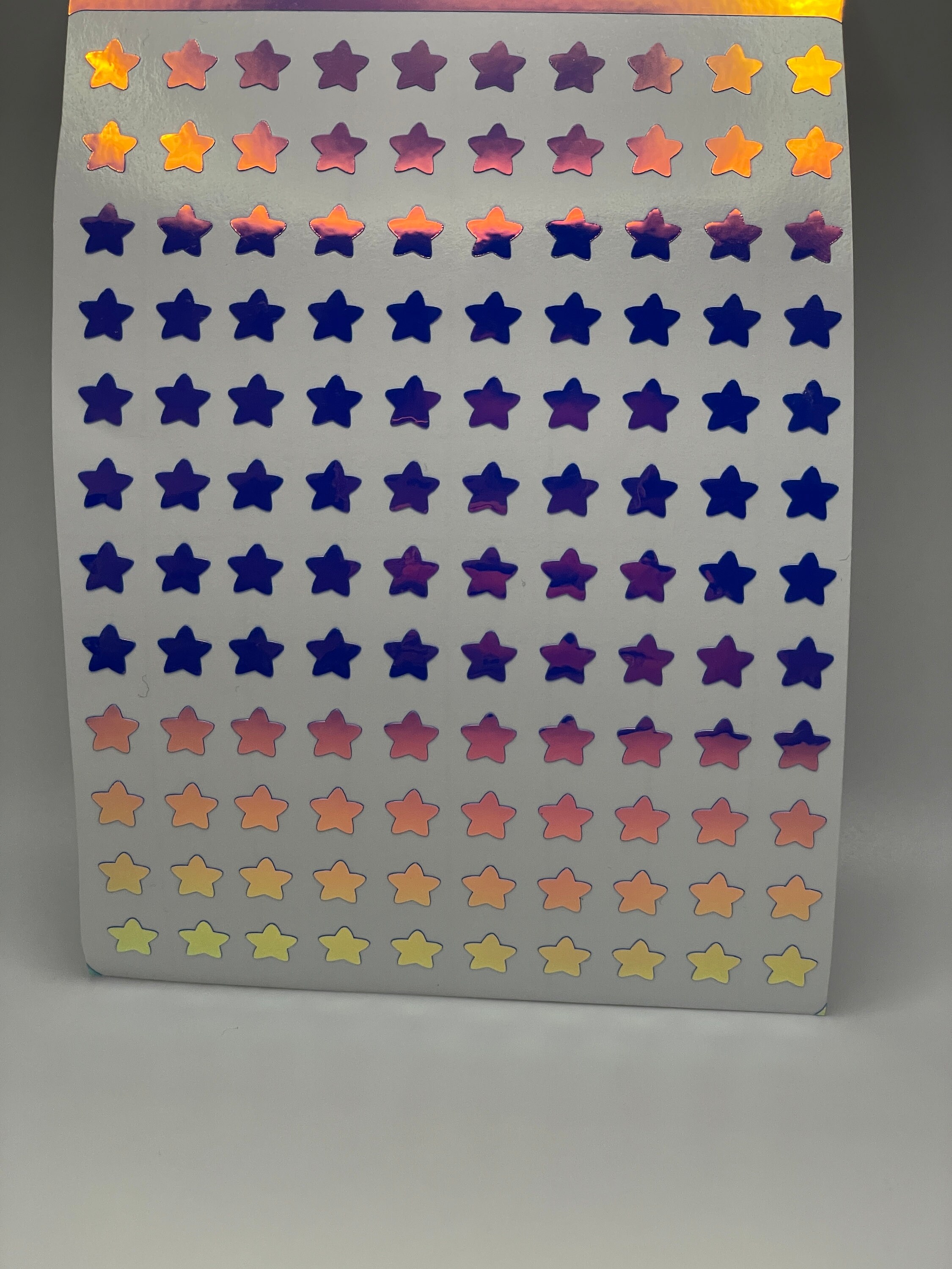 Opalescent Mini Star Sticker Sheet - Etsy