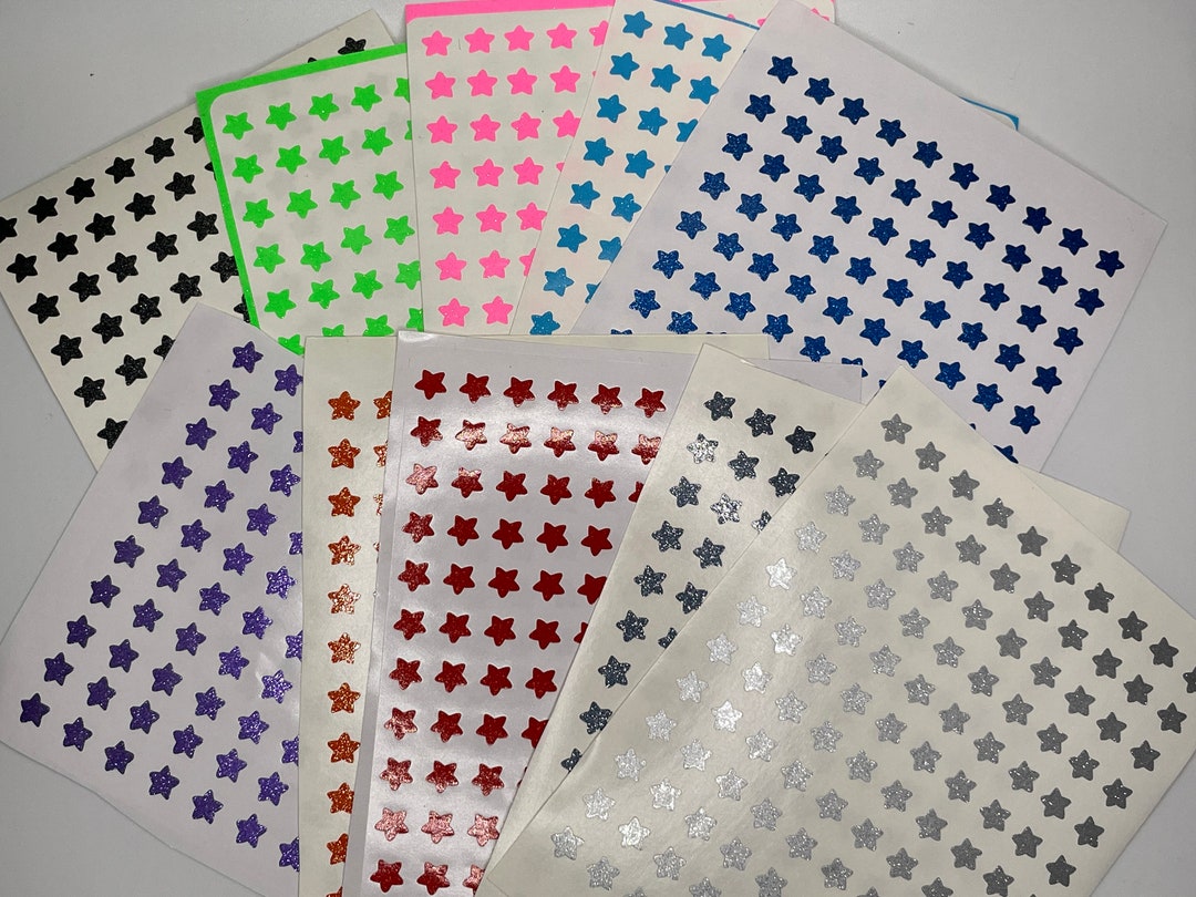 Glitter Mini Star Deco Sheet - Etsy