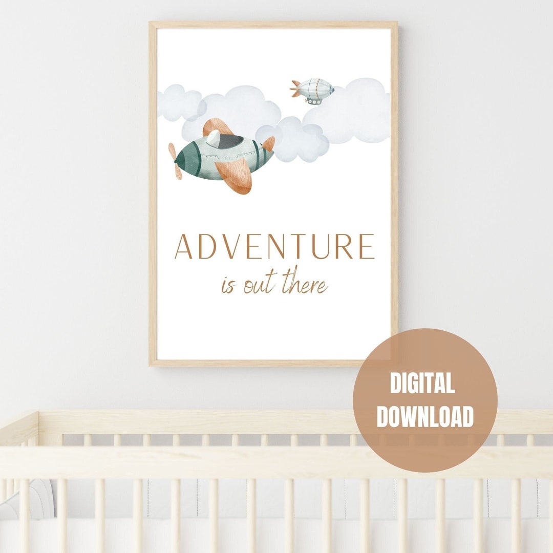 Adventure is Out There Wall Art, Adventure Room Decor, Adventure ...