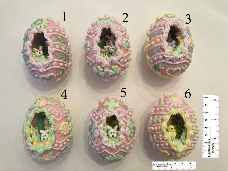 Panoramic Sugar Eggs, PINK Easter Eggs, Sugar Eggs With Scene ...