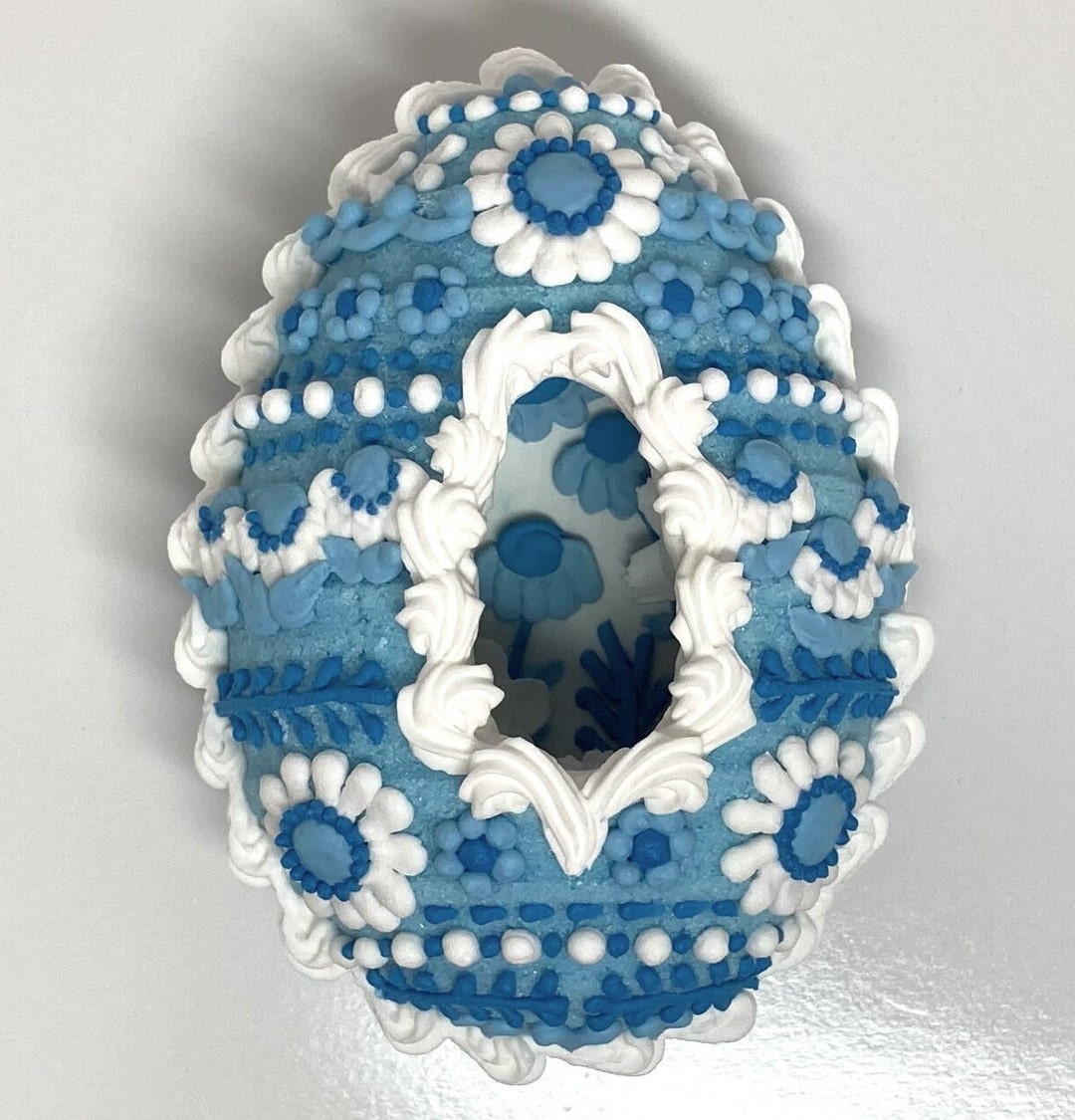 Made to Order Panoramic Sugar Eggs, BLUE Easter Eggs, Sugar Eggs With ...