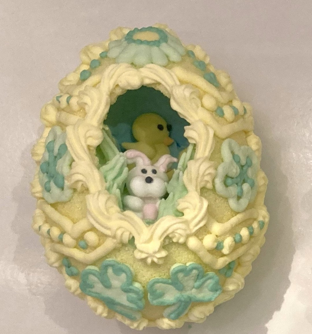 Panoramic Sugar Eggs, YELLOW Easter Eggs, Sugar Eggs With Scene, Panoramic Easter Eggs, Peek-a ...