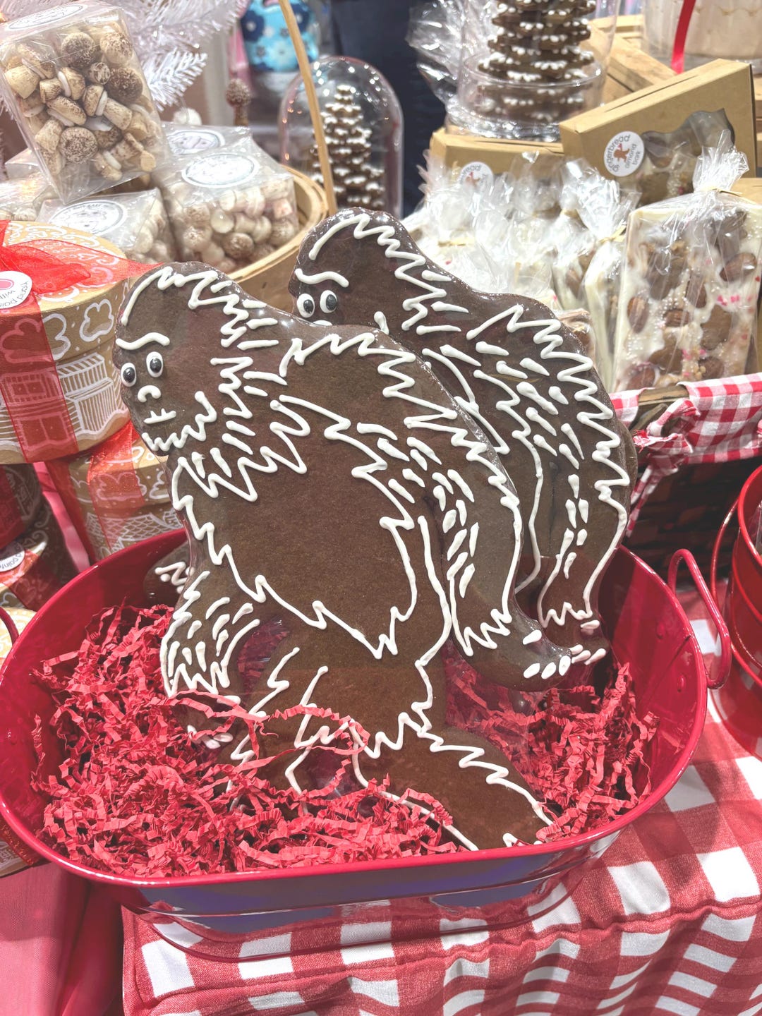 Giant Bigfoot Cookie, 12 Inch Jumbo Sasquatch Gingerbread, Cryptid ...