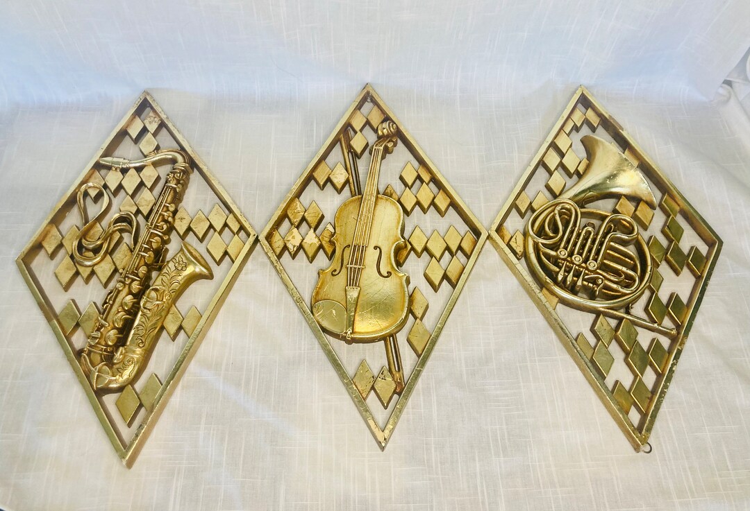 MCM Instrument Wall Plaque Trio - Etsy