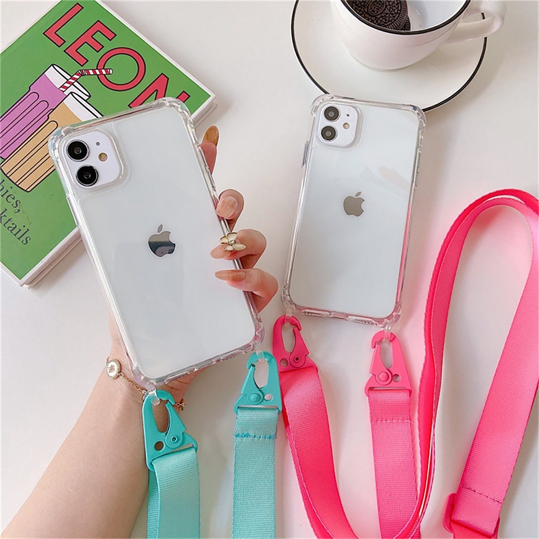 Posidainty Clear Case With Colourful Band | Phonecase With Strap for ...